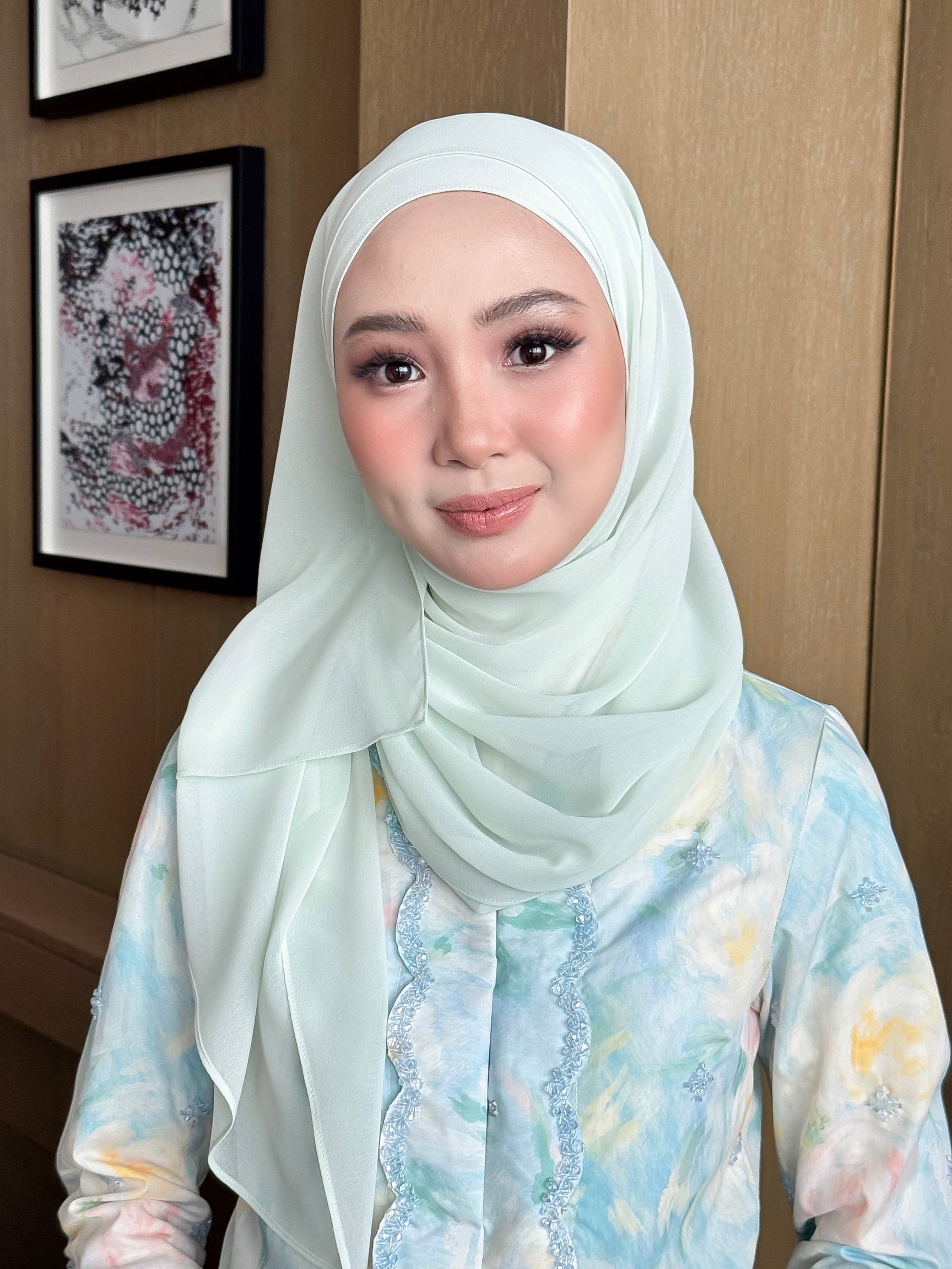 Chiffon Silk in Mint Merry | Guzel KL
