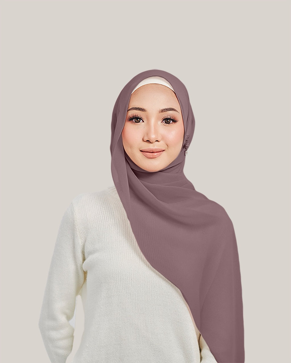 Chiffon Silk in Pretty Plum | Guzel KL